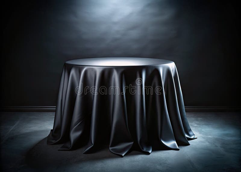 A Nighttime Feast Elegant Dark Table Setting with Dramatic Lighting for ...
