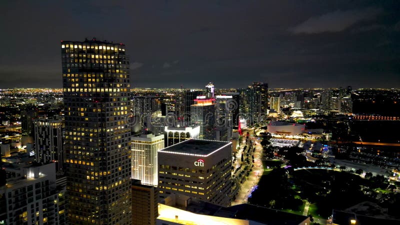 Lightning Striking Behind Miami Downtown Skyline by Drone 4k at Night ... Lightning Striking Behind Miami Downtown Skyline by Drone 4k at Night ...