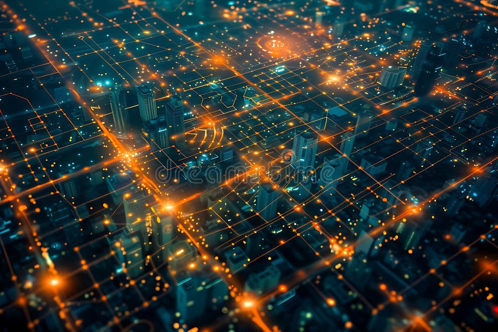 A Nighttime Metropolis Illuminated by a Network of Connected Data ...