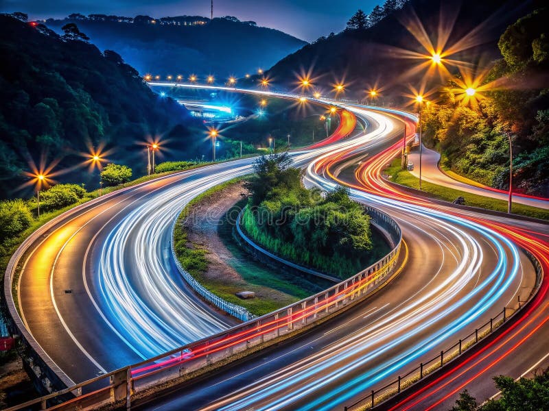 Nighttime Road Trip a Long Exposure Masterpiece Capturing the Dance of ...