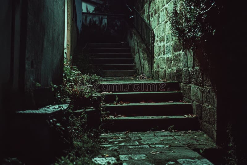 Nighttime Steps stock image. Image of path, walkway - 358546495