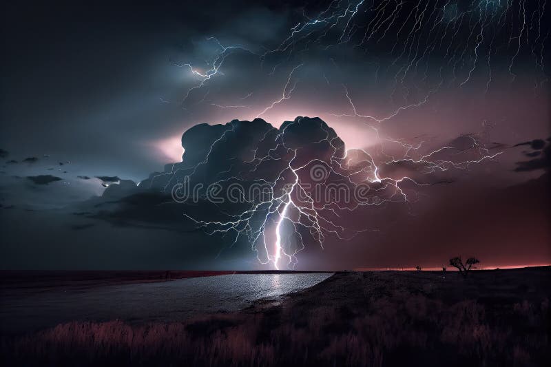 Nighttime Thunderstorm Stock Illustrations – 58 Nighttime Thunderstorm ...