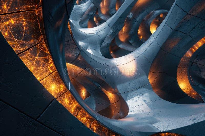 Nighttime View of a Building S Facade with Exterior Lighting Stock ...