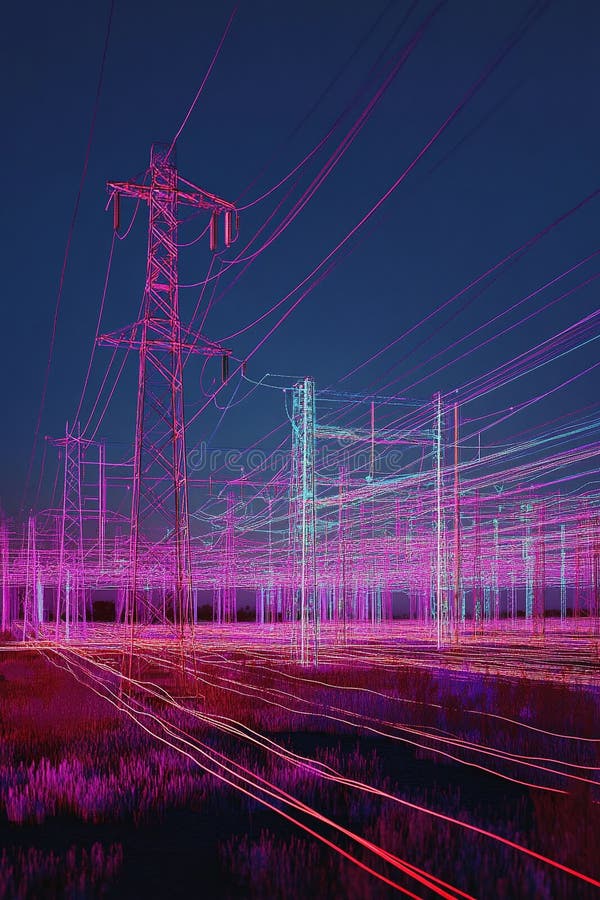 Nighttime Visualization of High-voltage Grids with Energy Flow ...