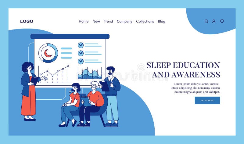 Nighttime Wellness. Flat Vector Illustration Stock Vector ...