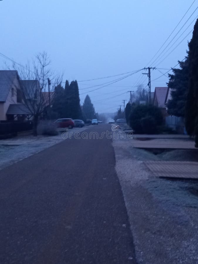Road in Depressing Landscape Stock Photo - Image of empty, bicycle ...