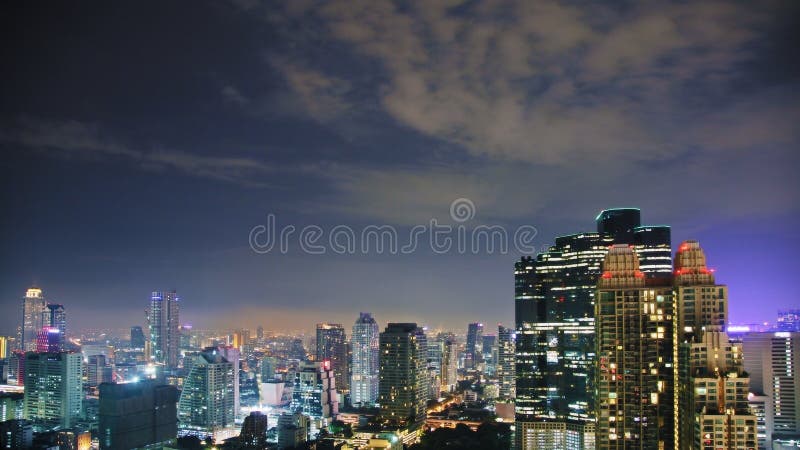Nigth city scene stock photo. Image of commercial, kong - 17188096
