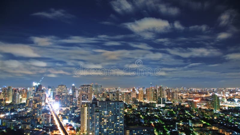 Nigth sky over city stock photo. Image of business, asia - 67561190