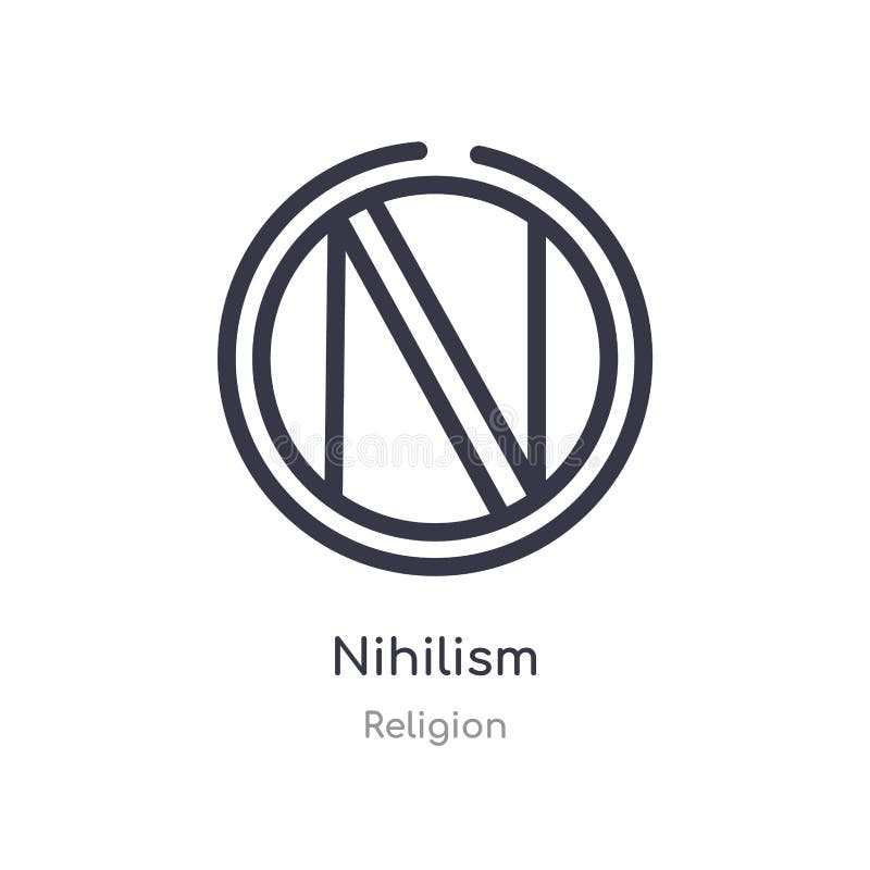 Nihilism Vector Icon on White Background. Flat Vector Nihilism Icon ...