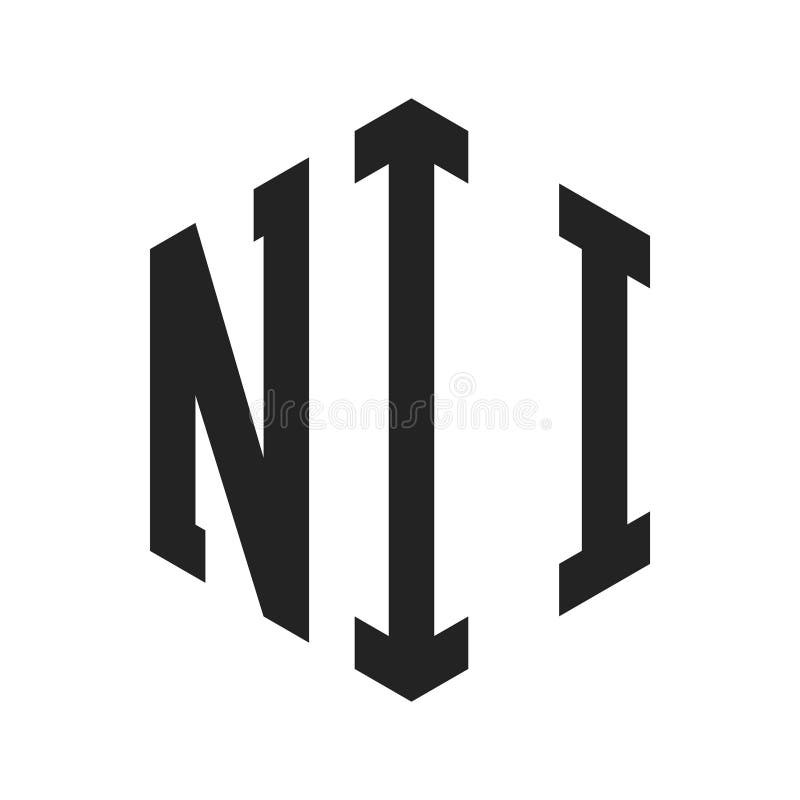 NII Logo Design. Initial Letter NII Monogram Logo Using Hexagon Shape ...