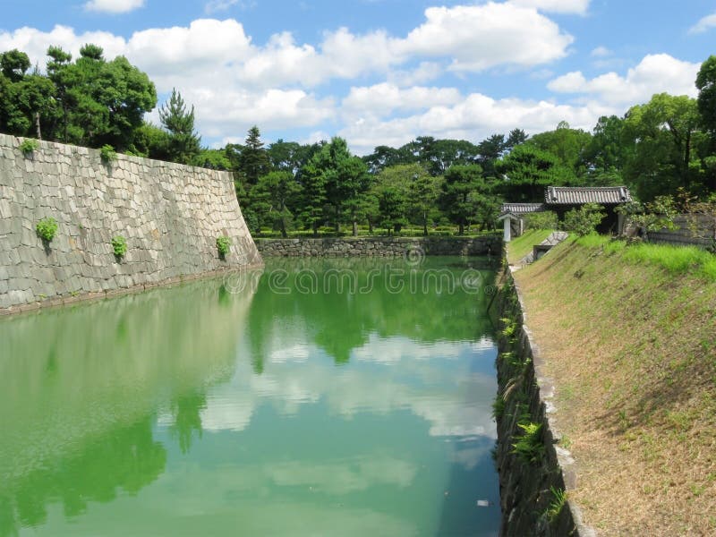 Nijo castle moat stock photo. Image of vapor, moat, trench - 21198676