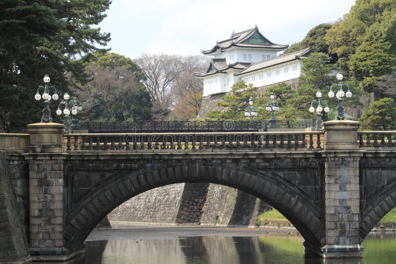 Nijubashi Bridge of Edo Castle Stock Image - Image of bridge, historic ...