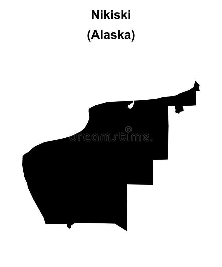 Nikiski Outline Map Stock Illustrations – 1 Nikiski Outline Map Stock ...