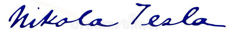 Nikola Tesla autograph editorial image. Image of current - 95134805