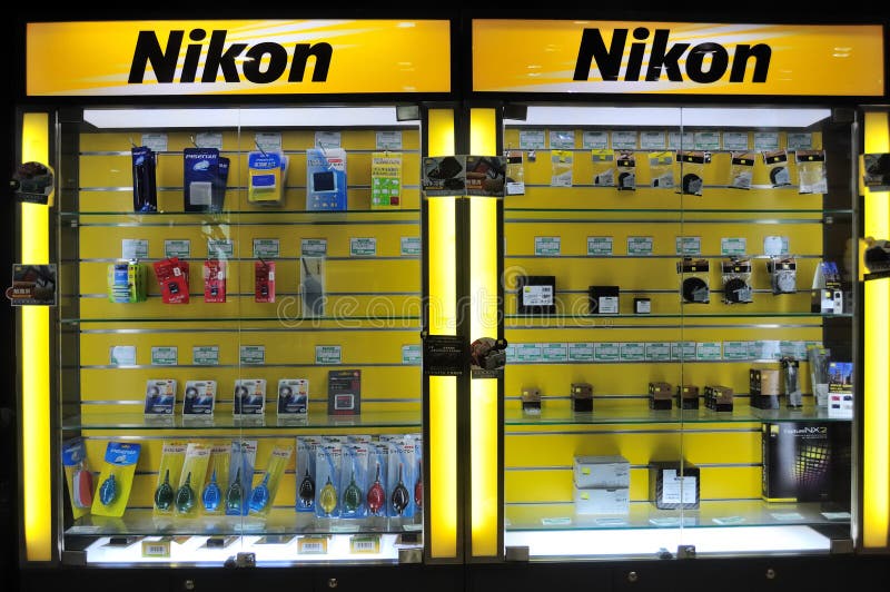 Nikon camera repair center editorial stock photo. Image of brand - 21735248