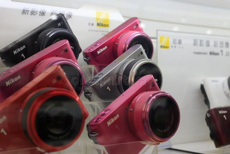 The Nikon Camera in the Shop Editorial Stock Photo - Image of china ...