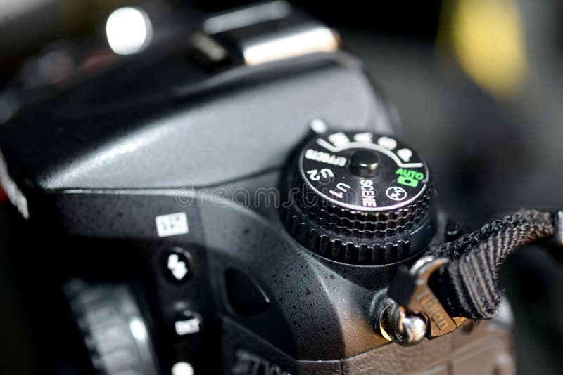 Nikon D7100 Dls Camera in Closeup Stock Image - Image of technology ...