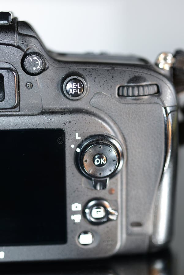 Nikon D7100 Dls Camera in Closeup Stock Image - Image of studio, object ...