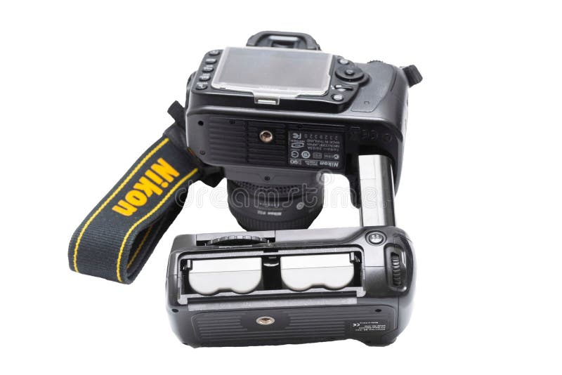 Nikon D90 Reflex Camera Isolated on White Background Editorial Image ...
