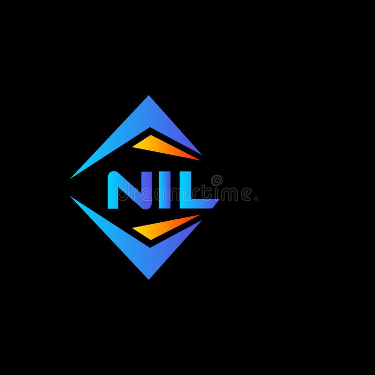 NIL Abstract Technology Logo Design on Black Background. NIL Creative ...