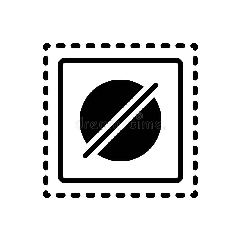 Black Solid Icon for Nil, Nothing and None Stock Vector - Illustration ...