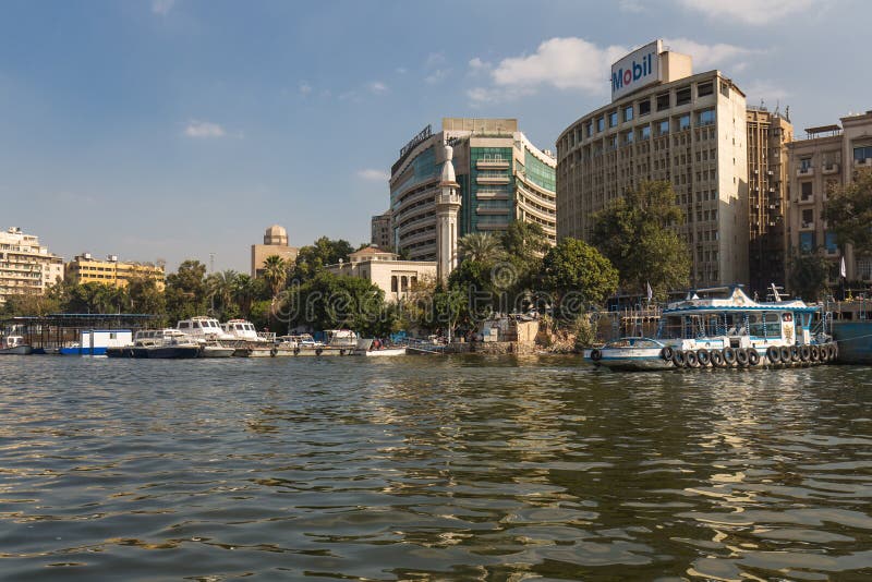 The Nile in Cairo editorial stock photo. Image of travel - 316765603