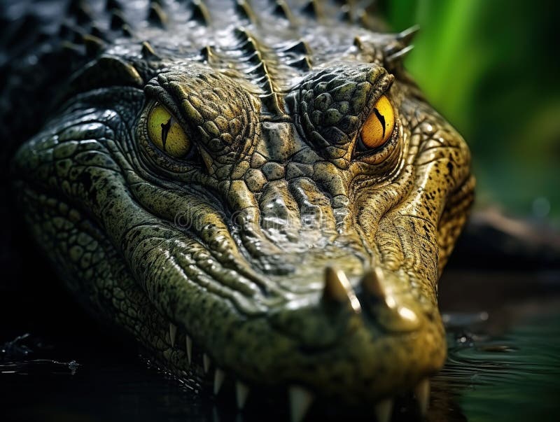 Nile Crocodile or Common Crocodile Made with Generative AI Illustration ...