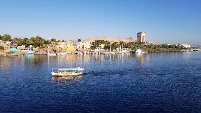 Nile river in Aswan stock photo. Image of aswan, river - 134173744