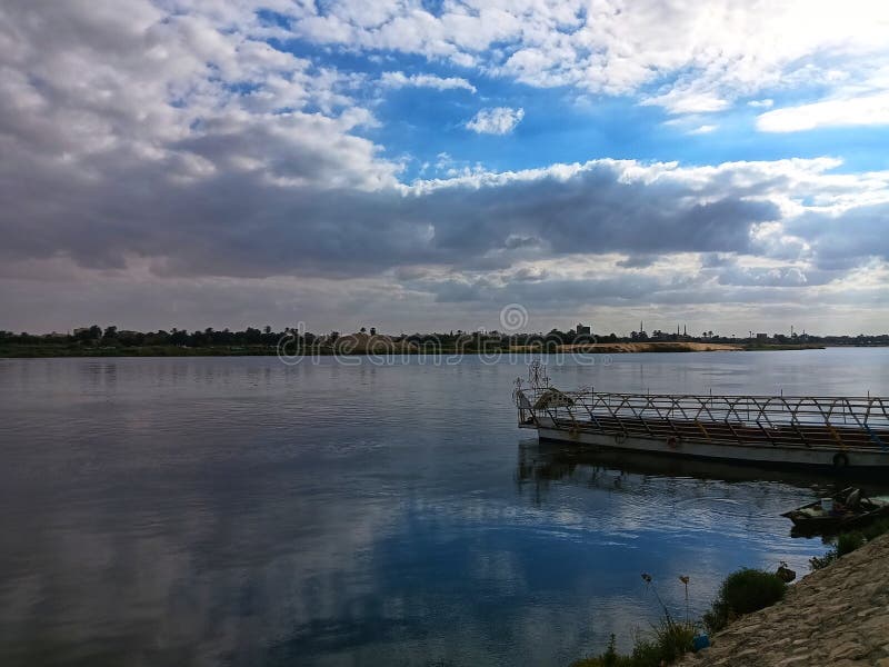 Nile river in Beni Suef stock image. Image of view, beni - 305142361