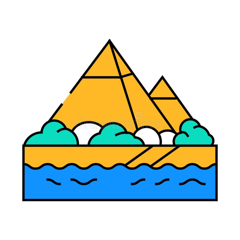 Nile River Icon Color Illustration Stock Illustration - Illustration of ...