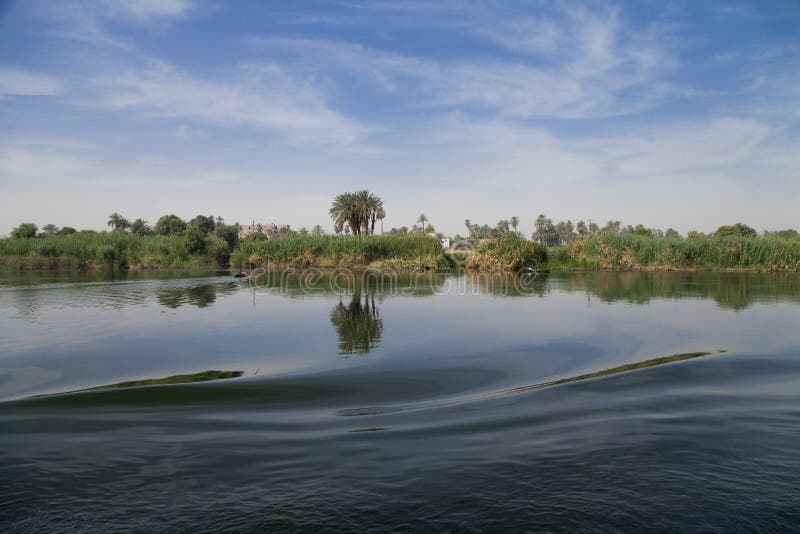 The nile river in Egypt. stock image. Image of nautical - 258914641