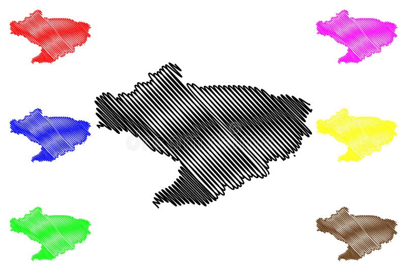 Nilgiris District Tamil Nadu State, Republic of India Map Vector ...
