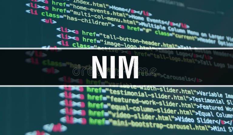 Nim Concept Illustration Using Code for Developing Programs and App. Nim Website Code with ...
