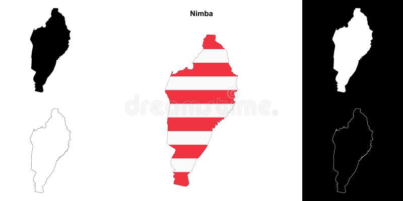 Nimba outline map stock vector. Illustration of isolated - 356532643