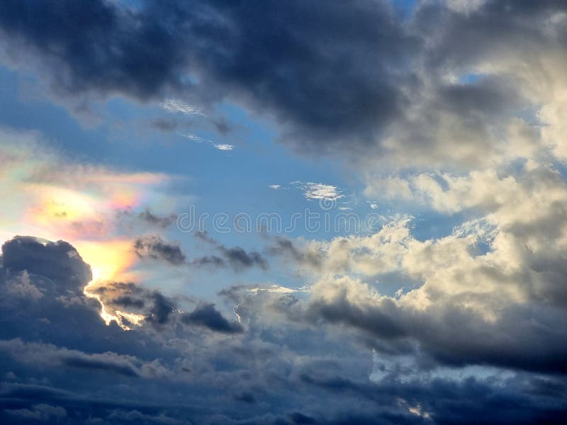 Nimbus Clouds with Light in the Sky Stock Photo - Image of fluffy, high ...
