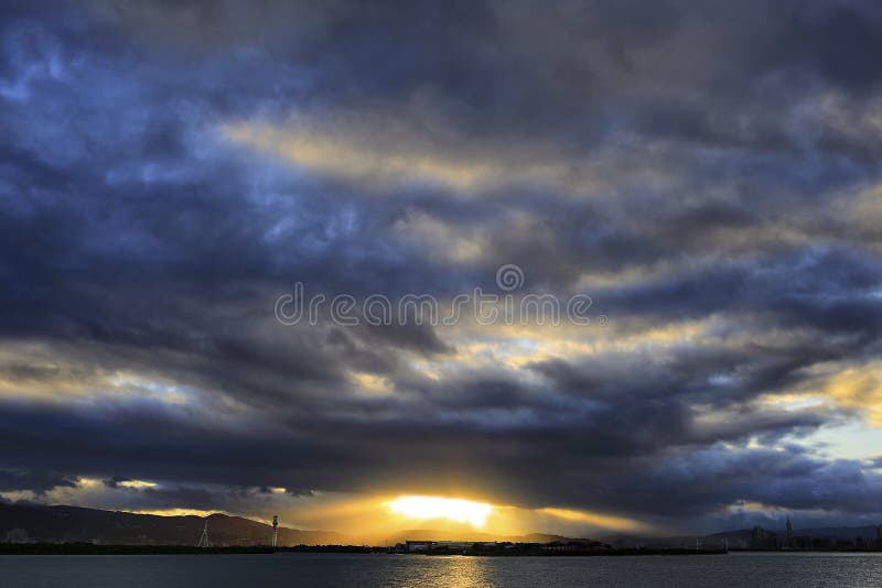 Nimbus Clouds at Sunset View Stock Photo - Image of sunset, sunrise ...
