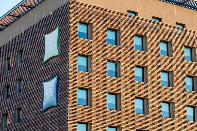 Nimes, Occitanie, France, Rectangular Patterns of the Windows of a ...