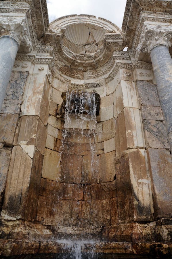 Nimfenum stock image. Image of niche, greek, detail, fountain - 41231299