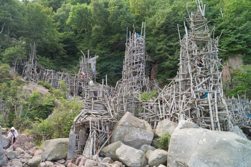 Nimis driftwood tower stock photo. Image of carpenter - 42807358