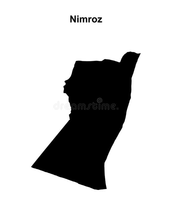 Nimroz outline map stock vector. Illustration of area - 360323611