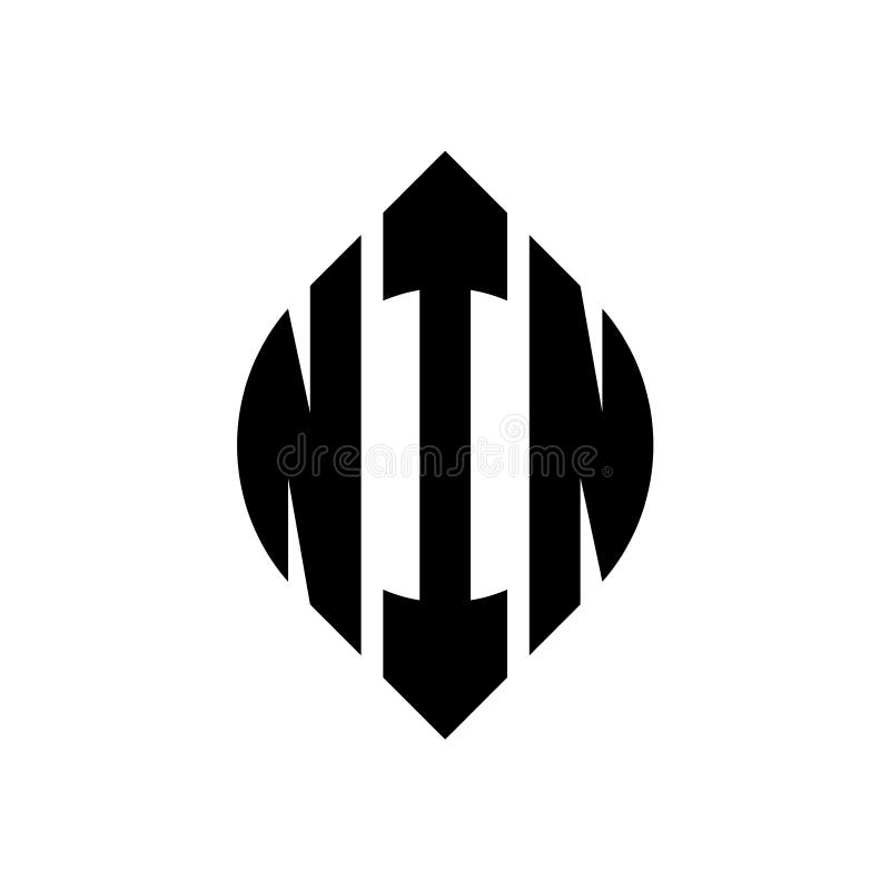 NIN Circle Letter Logo Design with Circle and Ellipse Shape. NIN ...