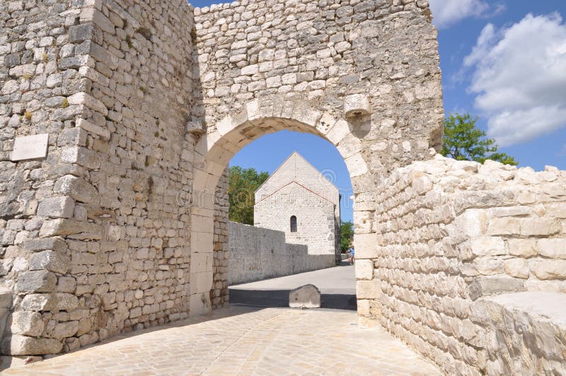 Nin , Croatia stock image. Image of gate, balkans, sveta - 25121613