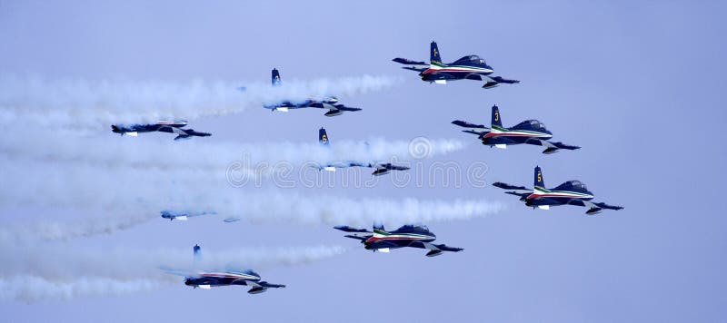Nine Aerobatic Aircrafts Flying Picture. Image: 9770052