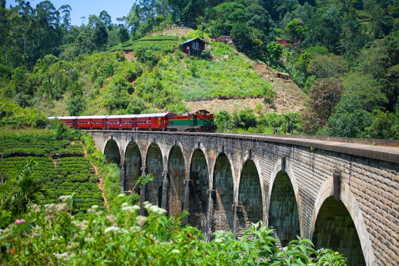 Nine Arch Bridge in Sri Lanka Stock Image - Image of heritage, history ...