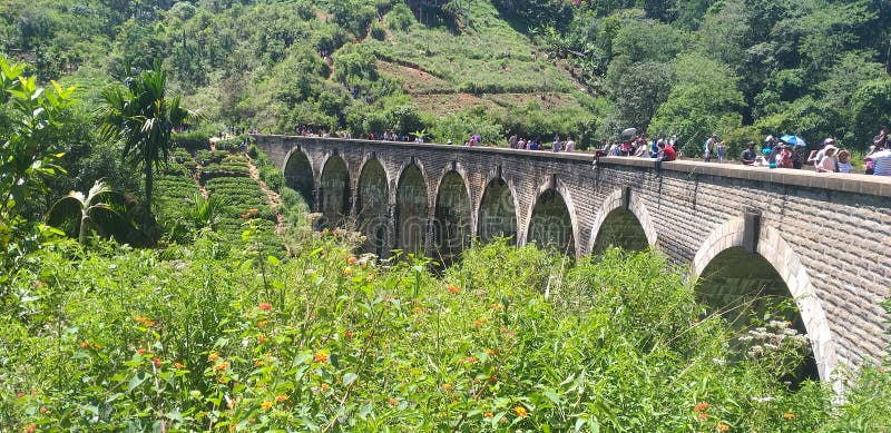 Nine arch bridge editorial stock image. Image of bridge - 208298199