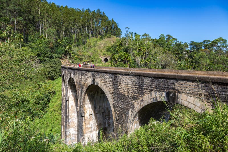 Nine Arch Bridge in Sri Lanka Stock Photo - Image of railroad ...