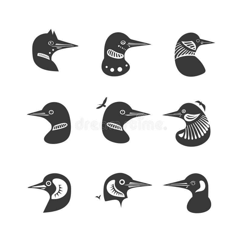 Loon Black White Clipart Background Stock Photos - Free & Royalty-Free ...