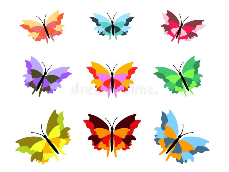 Butterfly Nine Stock Illustrations – 579 Butterfly Nine Stock ...