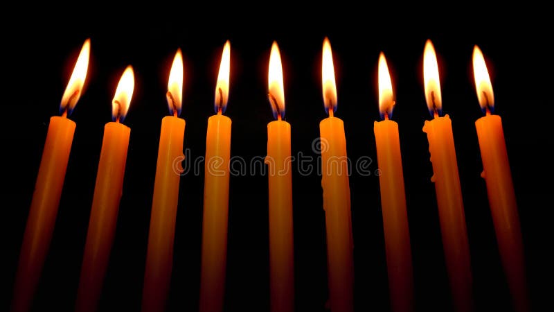 Nine candles in the dark stock image. Image of life, hope - 17076961