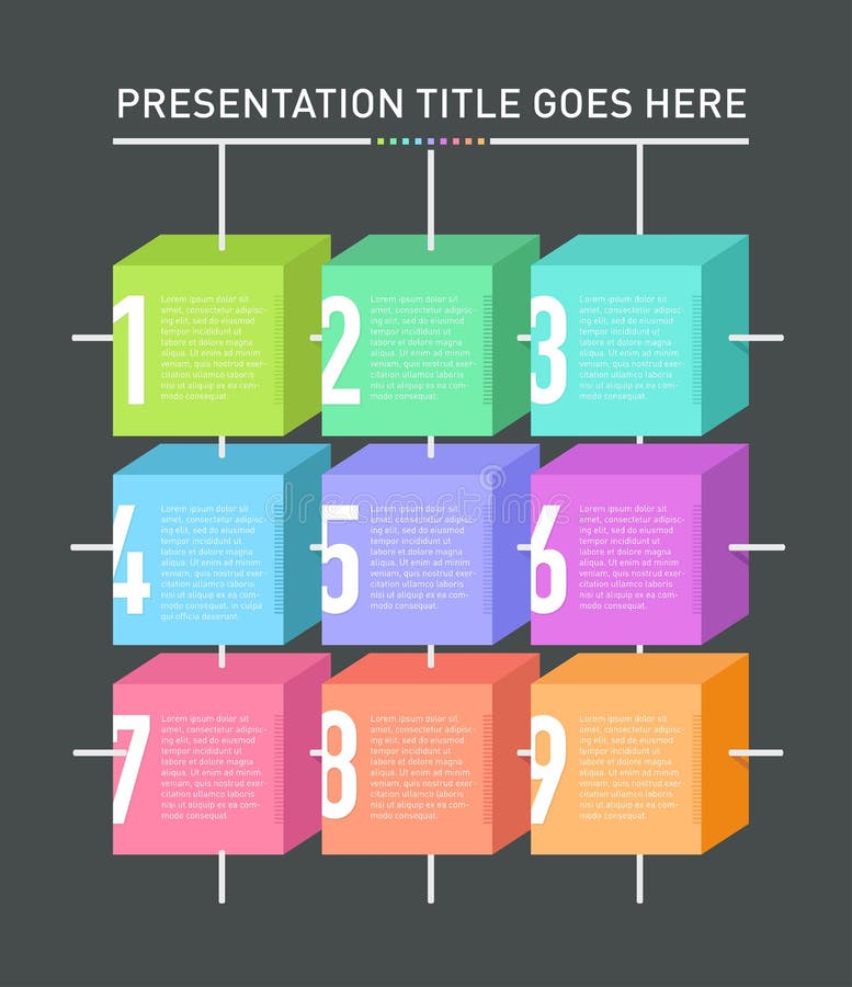 Nine Coloured Info Boxes Presentation Template Stock Vector ... Nine Coloured Info Boxes Presentation Template Stock Vector ...